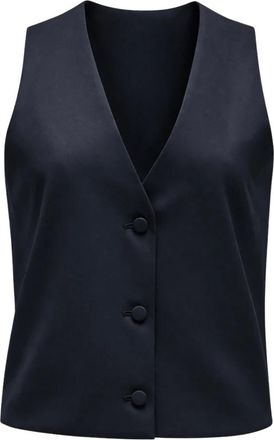 Mars&eacute;m Marsem, Femme, Vestes, Noir, Taille: 44 FR Gilet Nero Monopetto Sartoriale