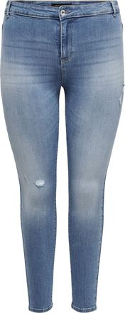 Only Carmakoma Damen CARHUBA HW Skin Jeggings DNM AZG809 Jeans Solid, Light Blue Denim, 42W x 32L