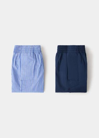 Mango Lot 2 boxers motifs diff&eacute;rents bleu marine - Homme - XL - MANGO MAN