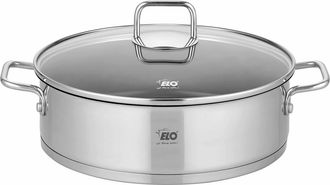 ELO Servierpfanne - Ø 28 cm - Edelstahl - mit Glasdeckel