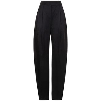 The Attico Schwarze Plissierte Hose Hohe Taille Gerade - - Trousers - Damen - Schwarzk - M