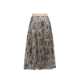 Petite Mendigote Jupe midi pliss&eacute;e &agrave; sequins