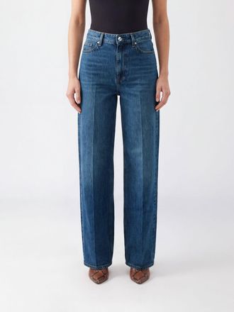 Toteme High-Waist Wide Leg Jeans aus blauem Baumwolldenim