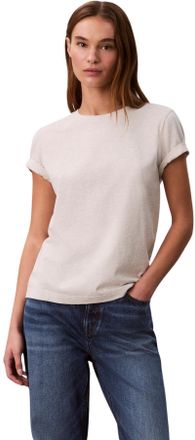 Calvin Klein Damen Archive Jersey Crew Tee EU LV047B224G Tees, Grau (Heroic Grey Heather), M, Grau (Heroic Grey Heather), M