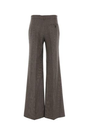 Stella McCartney Womens Embroidered Wool Palazzo Pant Camelgrey Exteiror: Pantaloni Trousers