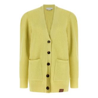 Stella McCartney V-neck Woll-Cardigan - - Knitwear - Damen - Gelb - S