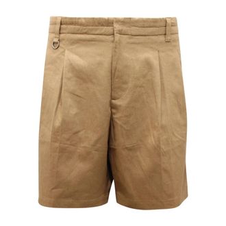 Paolo Pecora Bermuda Leinen/Baumwoll-Shorts - - Shorts - Herren - Beige - XL