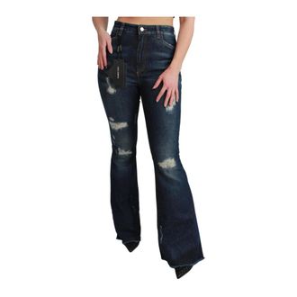 Dolce & Gabbana Distressed Bell Bottom Jeans - - Jeans - Damen - Blau - S