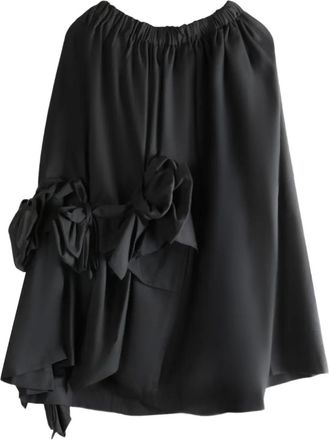 Comme Des Garçons jupe mi-longue à détail de noeud - Noir