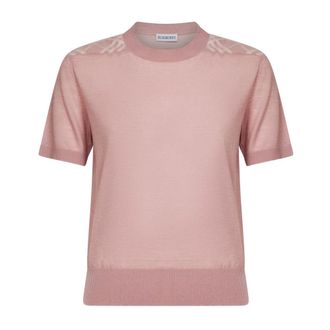 Burberry Rundhals-Strickpullover - - Knitwear - Damen - Rosa - S