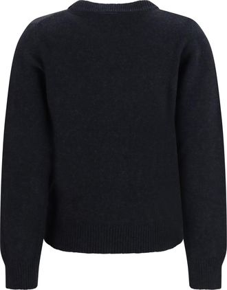 Ganni Forest Teddy Graphic Wool Sweater - Black