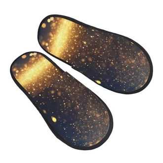 Generic Pantoufles Motif &Agrave; Paillettes Or Et Noir Slippers Confort Hiver Chausson Pour Ext&eacute;rieur Femme Int&eacute;rieur M