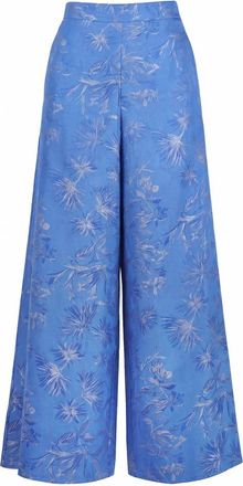 Maliparmi Maliparmi, Femme, Pantalons, Bleu, Taille: 42 FR Pantalon Brise d&Eacute;t&eacute; &agrave; jambe large