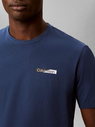 Calvin Klein T-Shirt reine Baumwolle, Regular Fit, Brust- und R&uuml;ckendruck