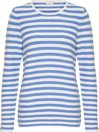 Kaffe Femme, Pulls, Bleu, Taille: 44 FR Tricot &agrave; col rond