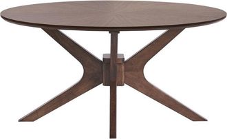 Miliboo Table basse ovale bois foncé noyer L90 cm DIELLI