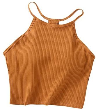 Generic D&eacute;bardeur de sport pour femme avec soutien-gorge int&eacute;gr&eacute; - Tendance - Athl&eacute;tique - Sans manches - Solide - Entra&icirc;nement - Printemps - D&eacute;bardeurs de co