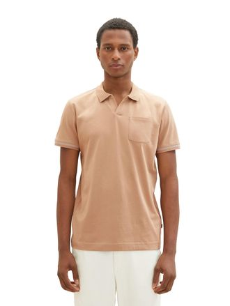 Tom Tailor Herren 1036368 Poloshirt mit Brusttasche, 24048-Desert Fawn, M
