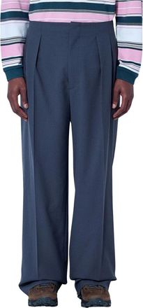 Lacoste Pantalon Tailleur Jacquard Coupe Droite Runway - Homme - Pantalons - Bleu - Taille: XS
