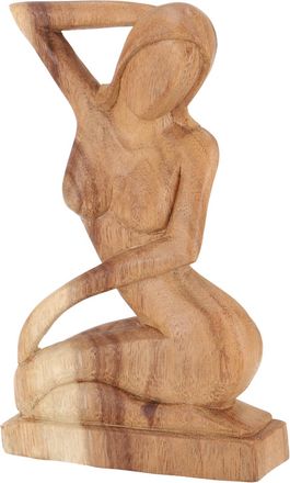 Guru Shop Holzfigur, Statue, Deko Objekt Feng Shui 20 cm - Erotica/Hellbraun