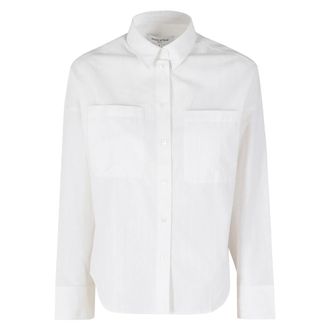 Maison Kitsun&eacute; Femme, Blouses et Chemises, Blanc, Taille: 36 FR Striped Double Pocket Shirt