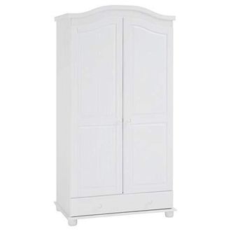 IDIMEX Armoire Bergen Dressing pour v&ecirc;tements avec 2 Portes battantes penderie 1 Tringle et Rangement 1 &eacute;tag&egrave;re int&eacute;rieure et 1 Grand tiroir, en pin Massif l