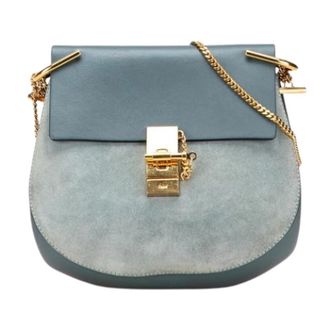 Chlo&eacute; Sac bandouli&egrave;re en cuir Pre-owned - Femme - Pre-owned - Bleu - Taille: ONE Size