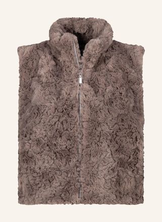Monari Monari Kunstfell-Weste beige
