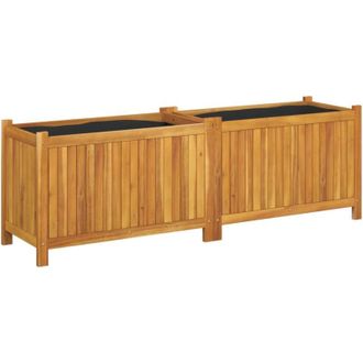 vidaXL vidaXL Jardini&egrave;re avec doublure 153x38,5x50 cm bois massif dacacia