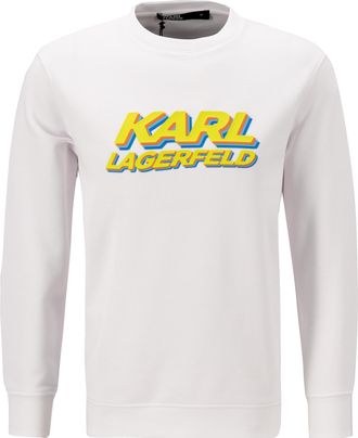 Karl Lagerfeld Herren Sweatshirt weiß Logo und Motiv