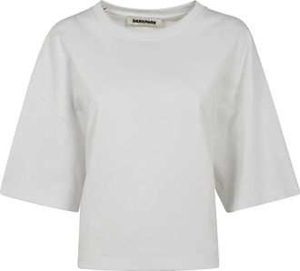 Darkpark Drapierte T-Shirt - - Tops - Damen - Wei&szlig; - XS