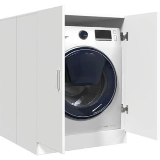 vidaXL Meuble pour machine &agrave; laver Blanc 71x71,5x91,5 cm Vidaxl