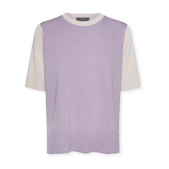 Elena Miro Kurz&auml;rmeliges Top aus Viskosemischung - - Knitwear - Damen - Lila - S