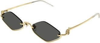 Gucci Stylische Sonnenbrille Schwarzer Rahmen - - Accessories - unisex - Gelb - 53 MM