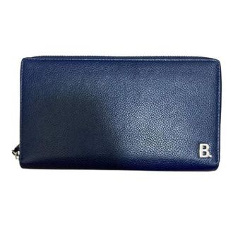 Balenciaga Portefeuille long zipp&eacute; en cuir Pre-owned - Homme - Pre-owned - Bleu - Taille: ONE Size