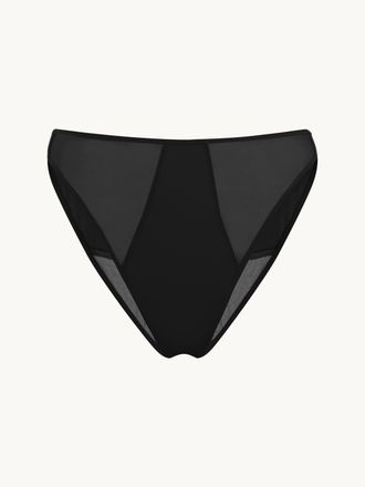 Wolford Lingerie Tanga Sheer Opaque Brief schwarz