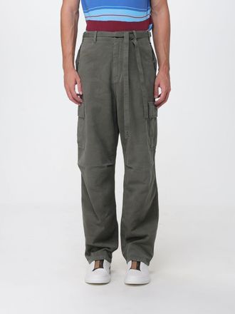 Fendi Pantalon cargo en coton &agrave; jambe large avec ceinture &agrave; nouer