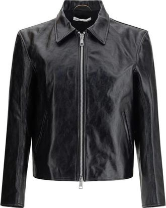 Our Legacy Homme, Vestes, Noir, Taille: L Veste en cuir classique avec fermeture éclair