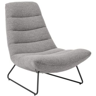 Selsey Selsey FORGENTS - Fauteuil lounge avec rembourrage confortable et structure en m&eacute;tal, gris