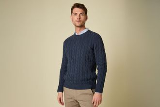 Bexley Cavlen - Pull homme bleu p&eacute;trole