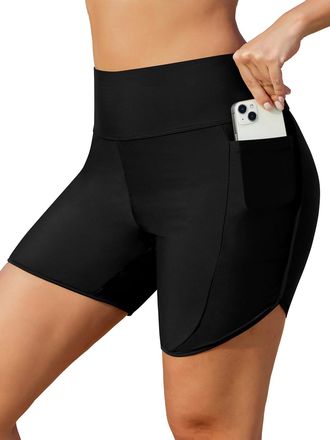 SHEKINI Frauen Schwimmen Board Shorts schnell trocken hohe Taille Strand Badeshorts f&uuml;r Frauen