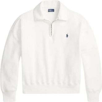 Polo Ralph Lauren Zip-Neck Sweater - - Sweatshirts & Hoodies - Damen - Wei&szlig; - M