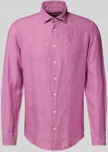 Seidensticker Slim Fit Business-Hemd aus Leinen mit Kentkragen