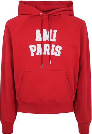Ami Hoodie With Ami Paris Felt Embroidery