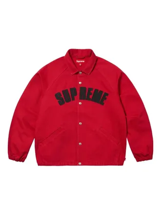 SUPREME veste Arc Coaches en jean - Rouge