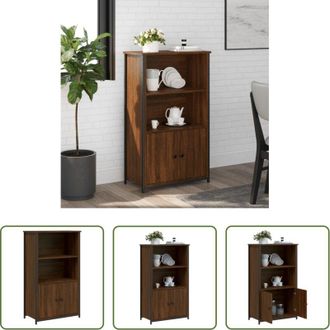 vidaXL Holzwerkstoff - Highboard Braun Eichen-Optik 62x32x103,5 cm Holzwerkstoff
