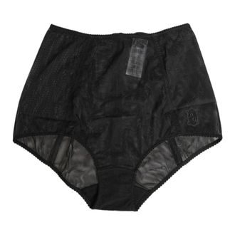 Dolce & Gabbana Schwarzes High-Waist-Mesh-Sheer-Shapewear - - Underwear - Damen - Schwarzk - S
