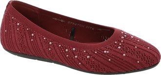 Skechers Damen Cleo 2.0-Glitzy Daze Ballerinas, Rot/Ausflug, einfarbig (Getaway Solids), 38 EU