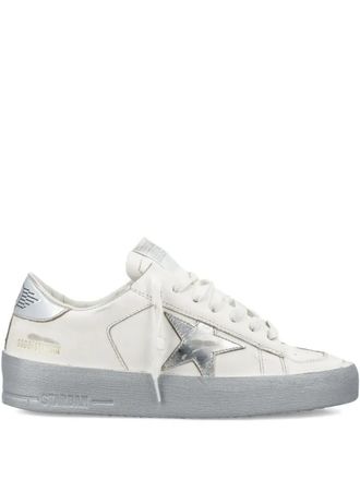 Golden Goose Low-Top Sneaker - Low-Top Sneakers With Metallic Silver Star Detail - Gr. 35 (EU) - in Grau - f&uuml;r Damen