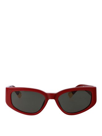 Jacquemus Lunettes De Soleil - Rouge Brun